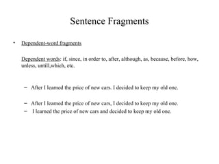 Sentence structures | PPT