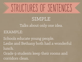 Sentence structures | PPT