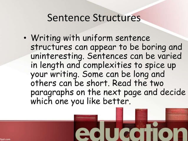 Sentence structure In English Language. [Forms] | PPTX