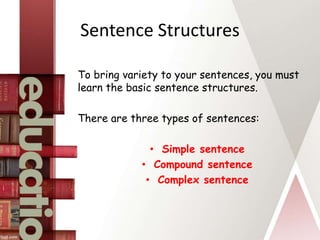 Sentence structure In English Language. [Forms] | PPTX