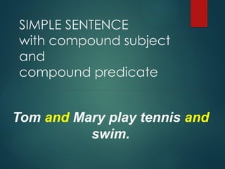 The elements of sentence structure types | PPTX