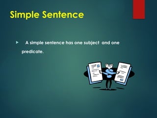 The elements of sentence structure types | PPTX