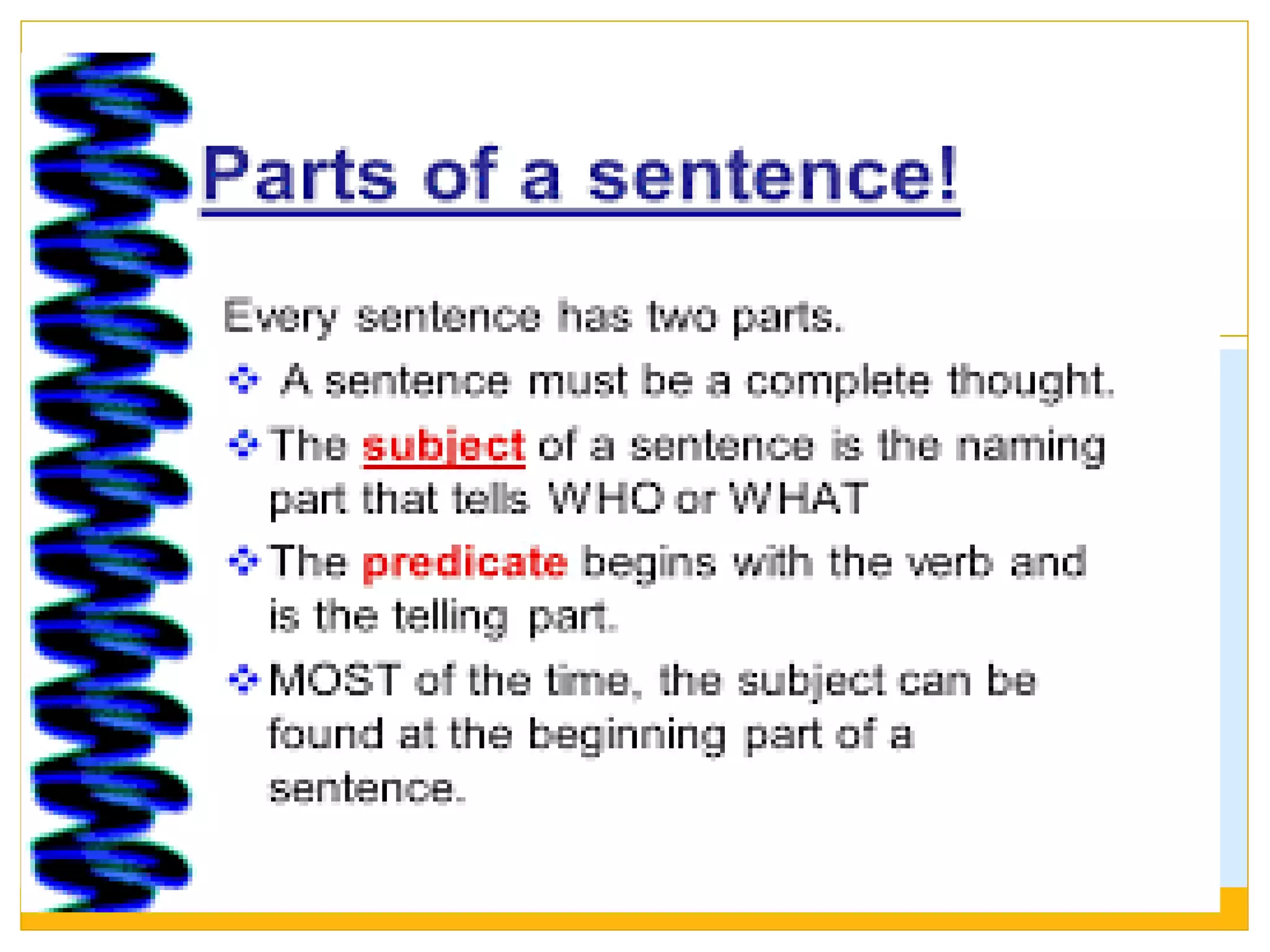 Sentence structure &parts of sentence | PDF