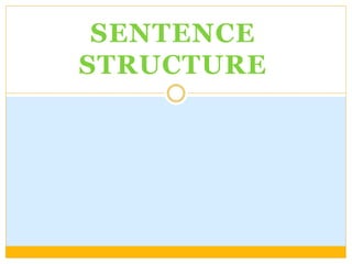 Ppt Sentence Structure 4 Types Of Sentences Powerpoint