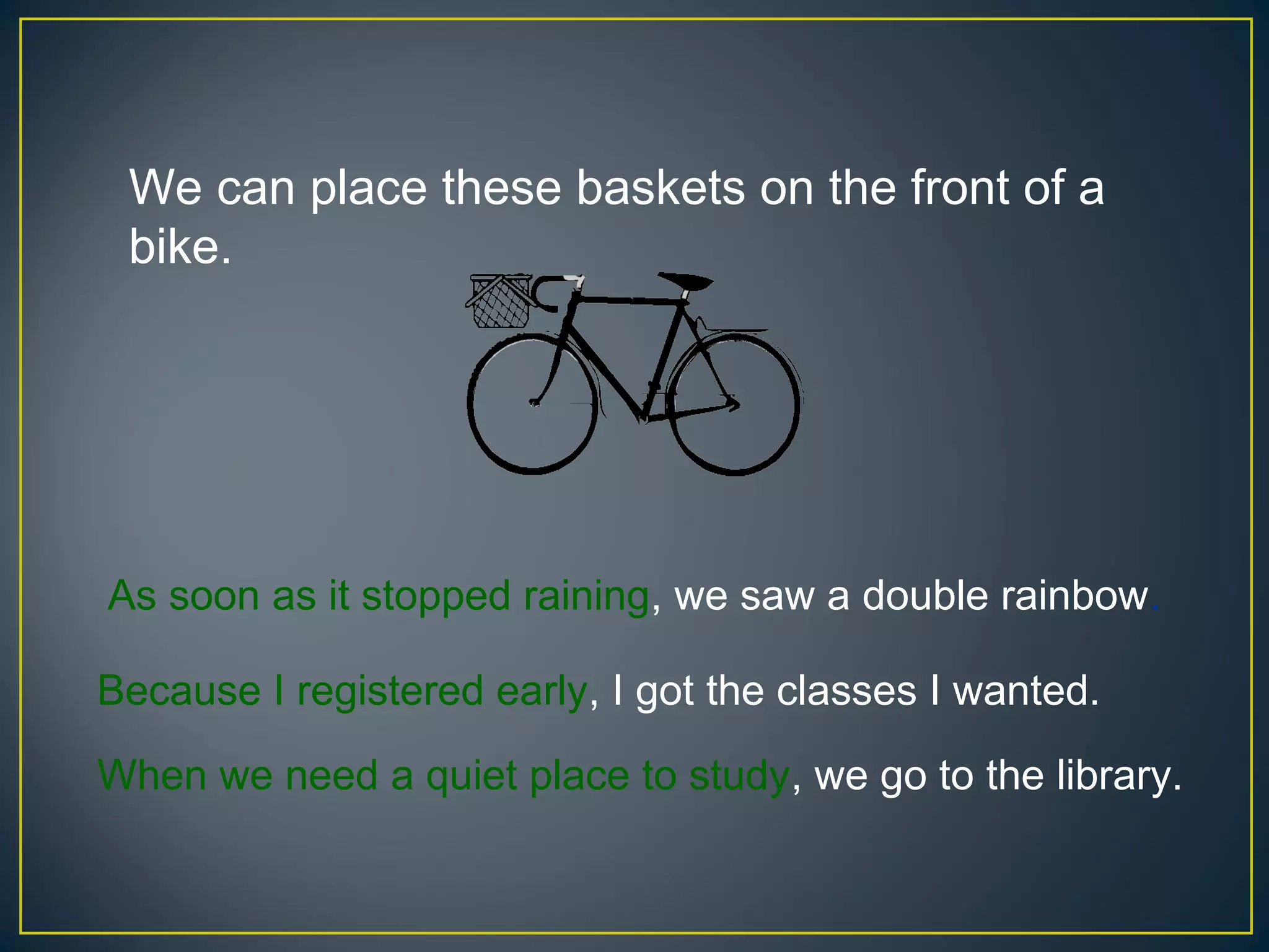 Sentence Structure Using a Bike Metaphor | PPT