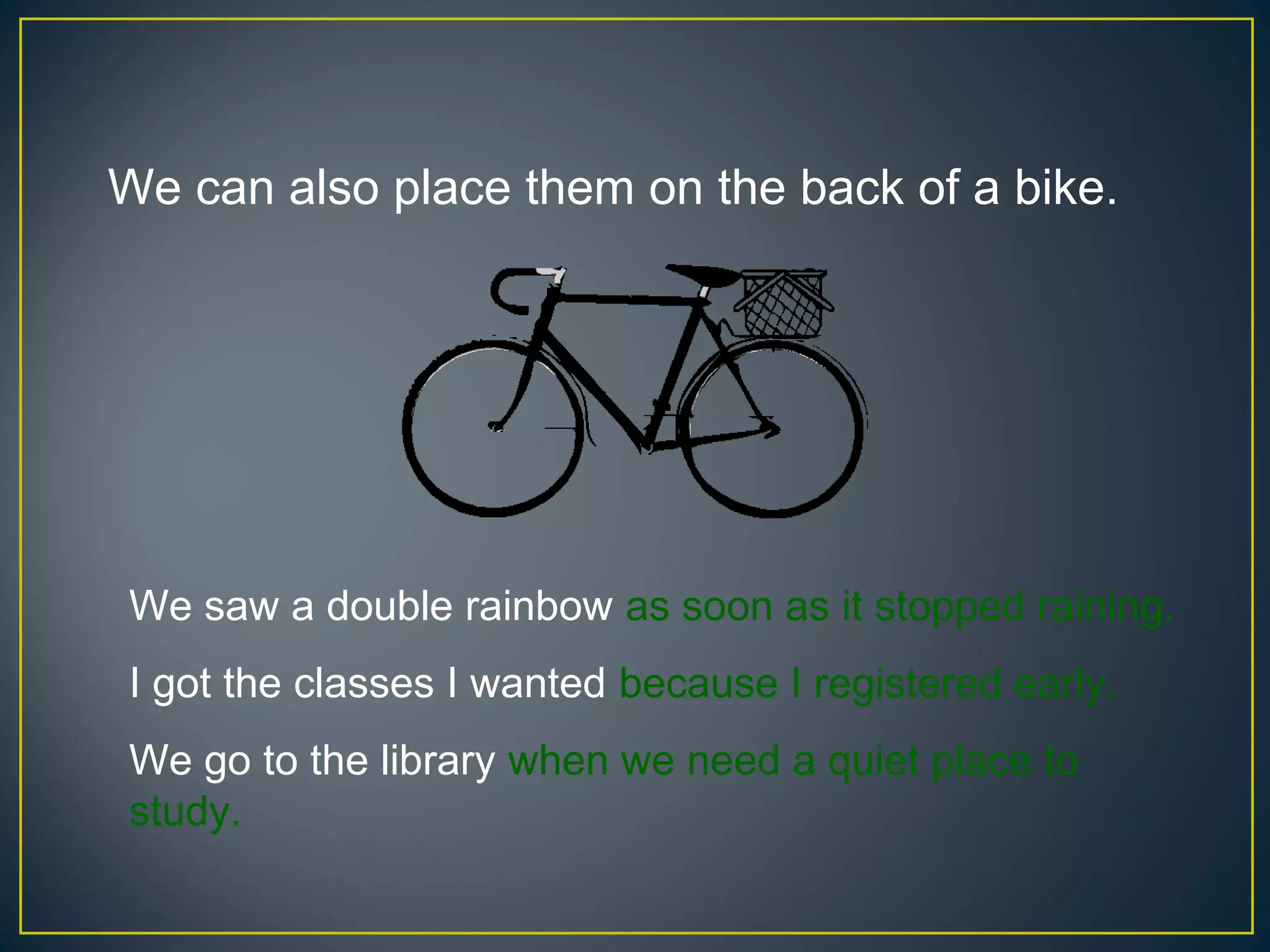 Sentence Structure Using a Bike Metaphor | PPT