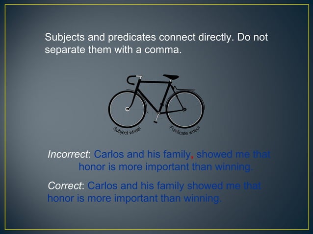 Sentence Structure Using a Bike Metaphor | PPT