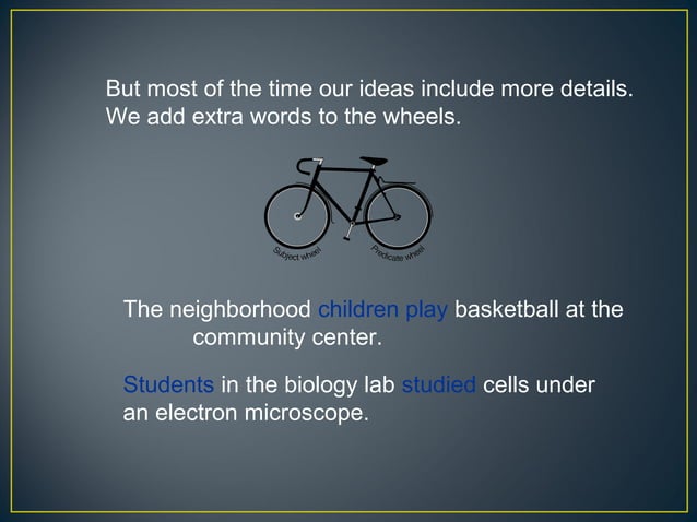 Sentence Structure Using a Bike Metaphor