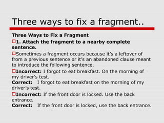 Sentence stucture review | PPT