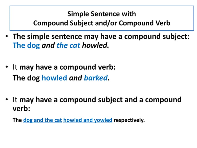 Sentences Types: Simple, Compound, Complex, Compound-Complex