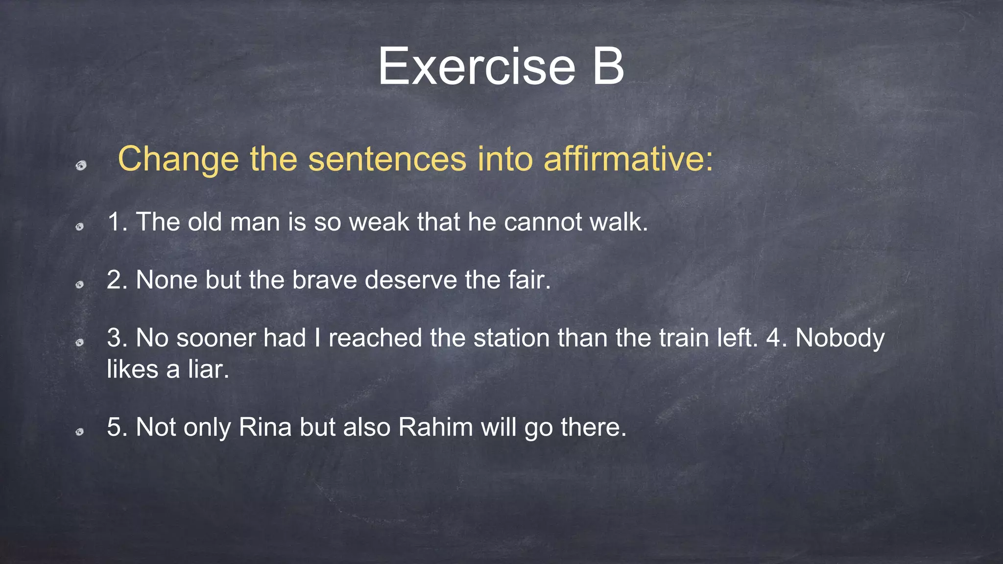 Sentence transformation part 1 | PPTX
