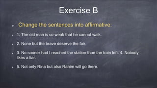 Sentence transformation part 1 | PPTX