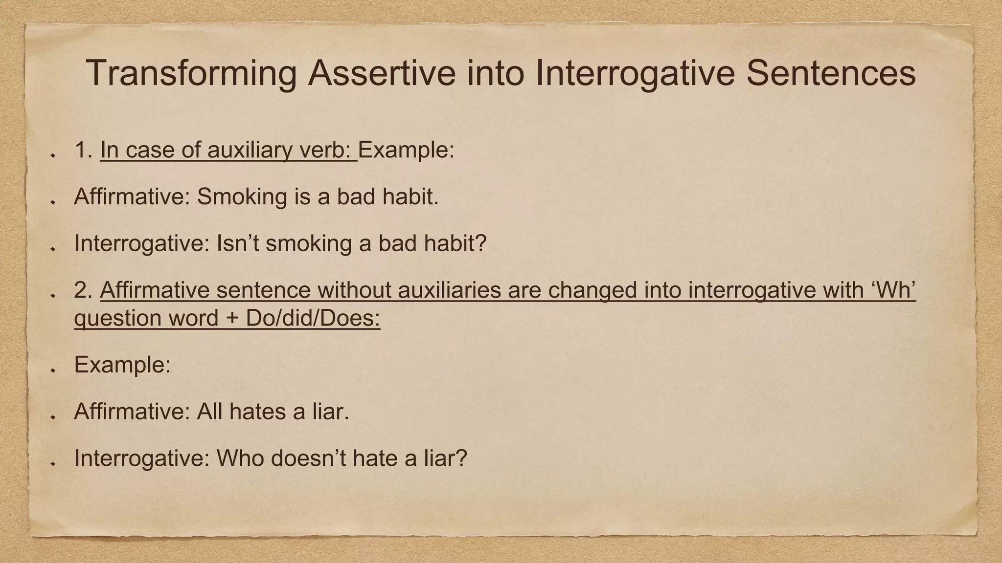 Sentence transformation part 2 | PPTX