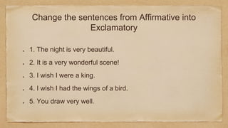 Sentence transformation part 2 | PPTX