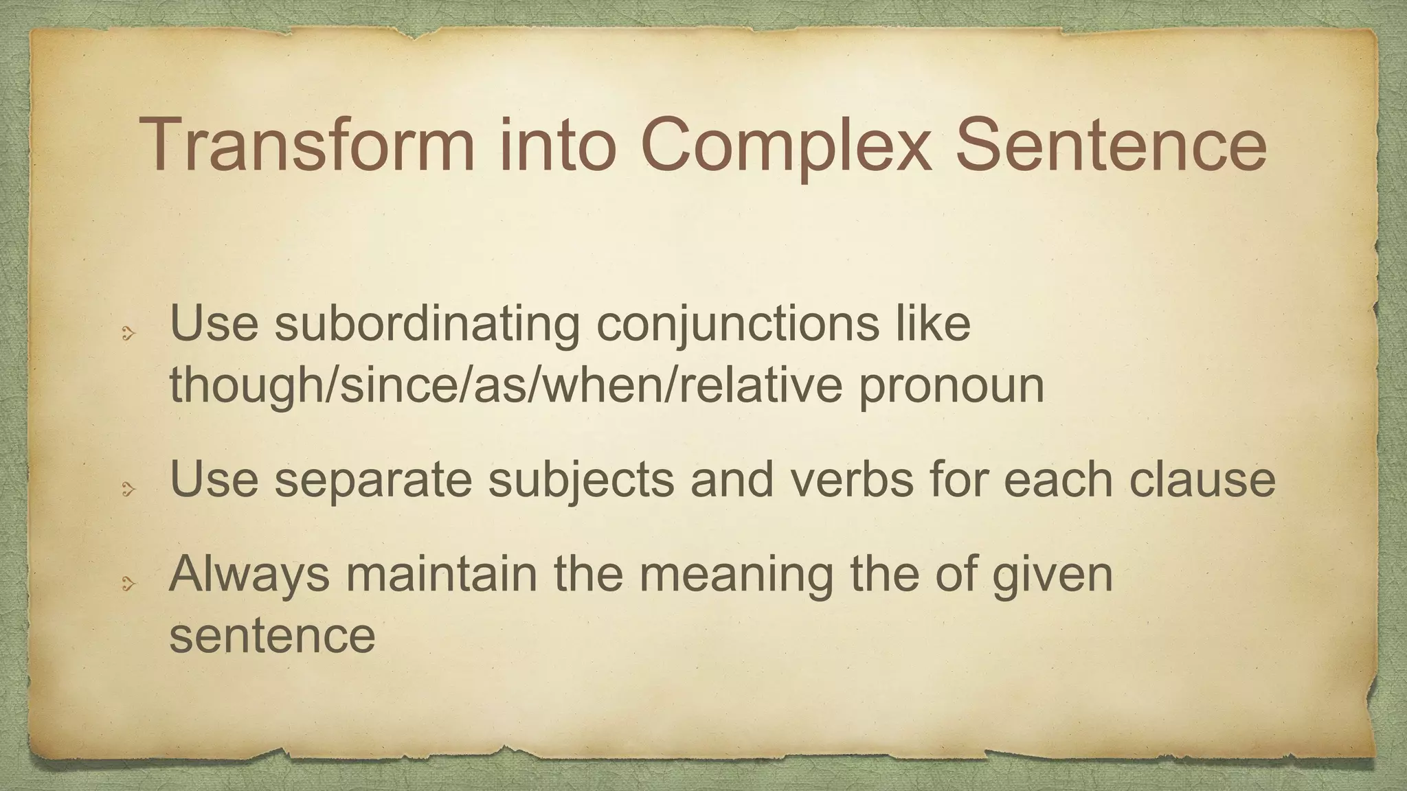 Sentence transformation part 5 | PPTX