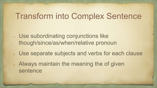 Sentence transformation part 5 | PPTX