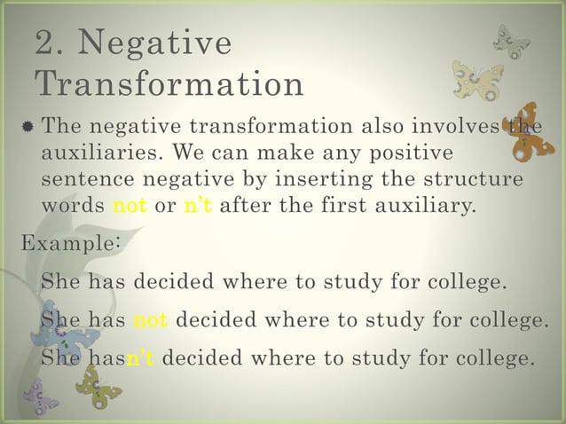 Sentence transformations | PPTX