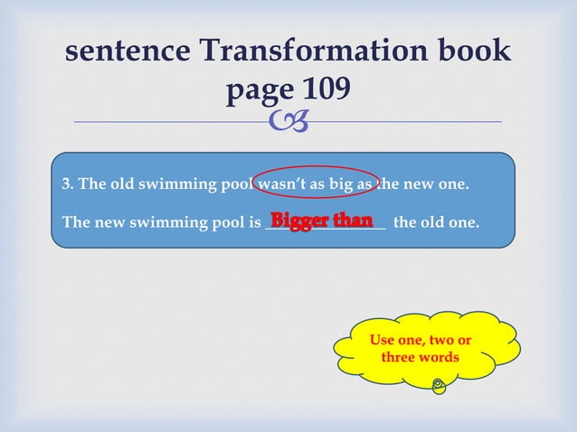 Sentence transformation workshop | PPT