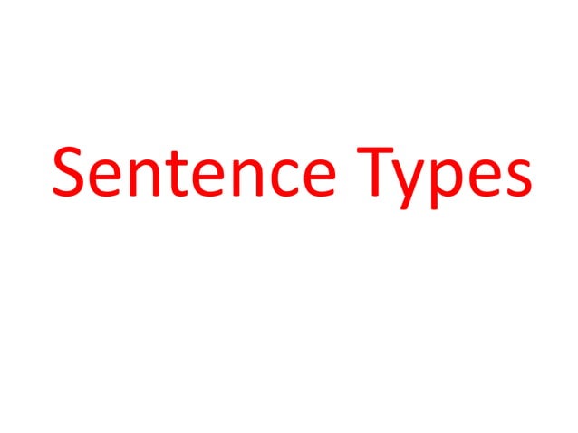 Sentence Types | PPTX