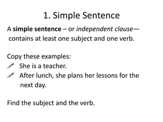 Sentence types | PPTX