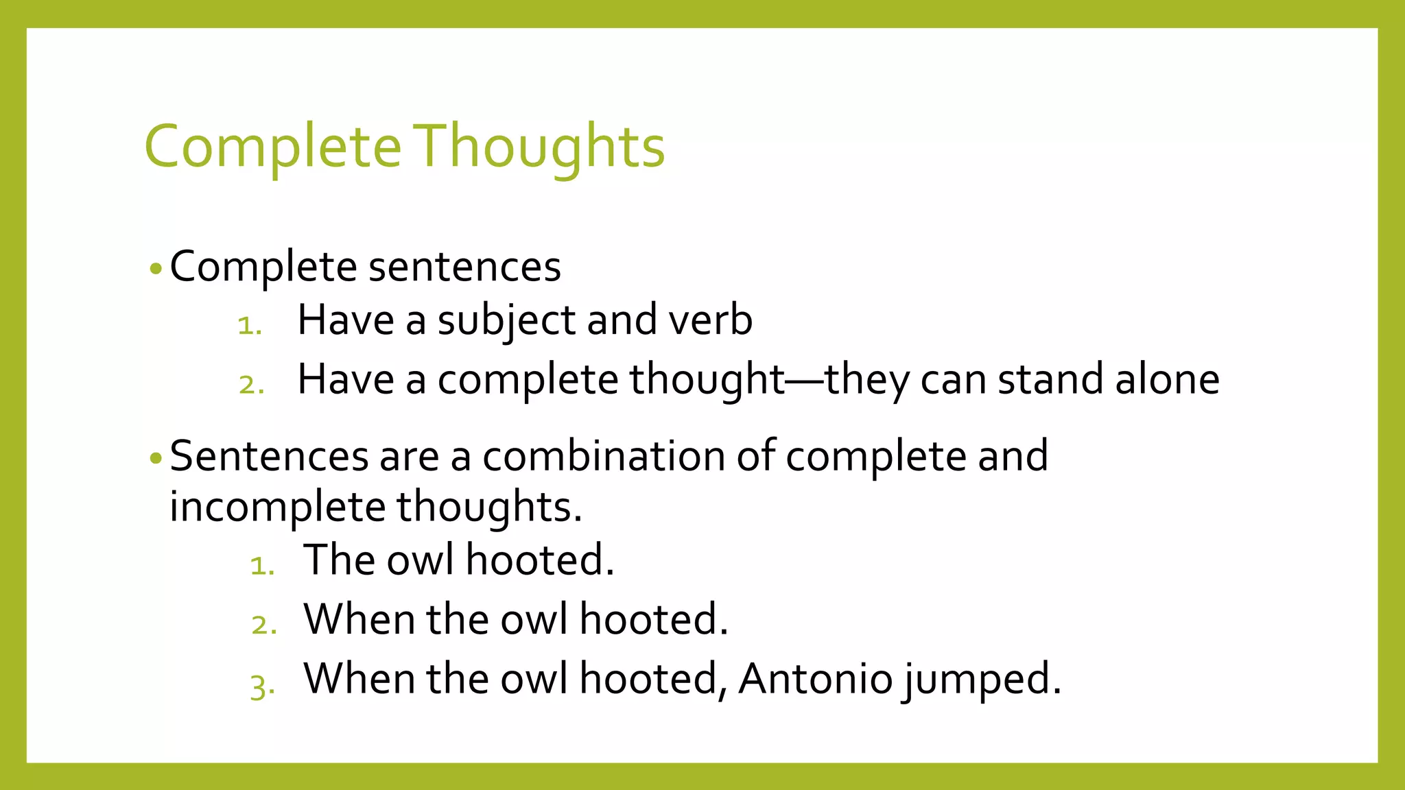 Sentence Types | PPT