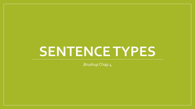 Sentence Types | PPT