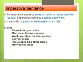 Sentence types by function | PPTX