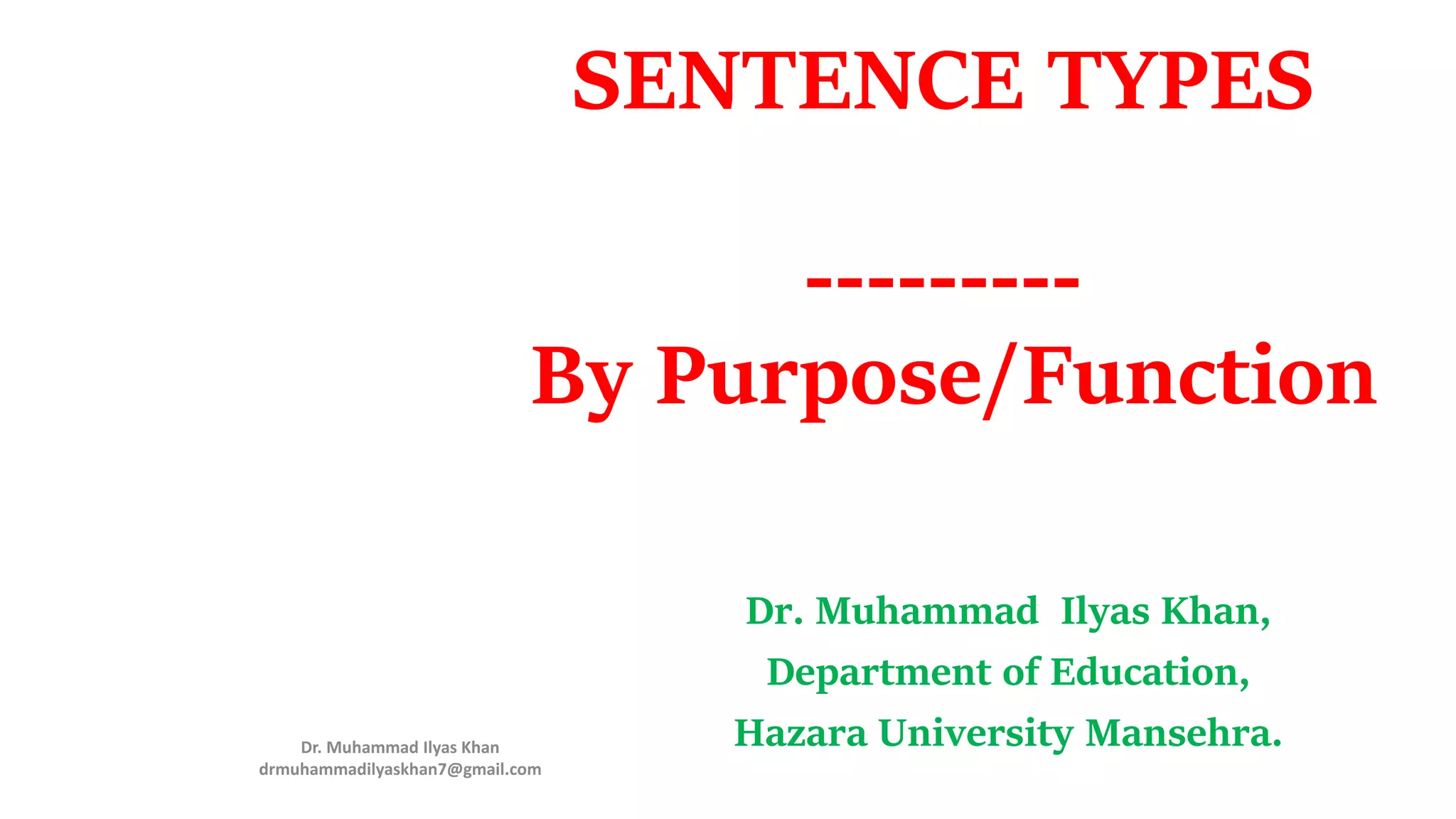 Sentence types by function | PPT