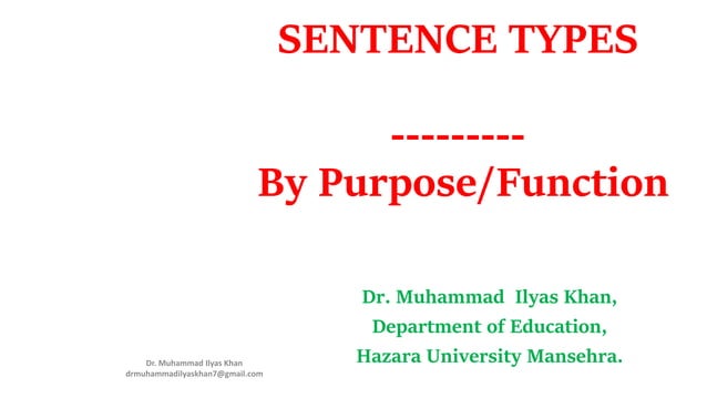 Sentence types by function | PPT