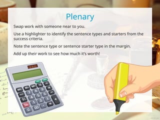 Sentence Types Challenge and presentationppt | PPT