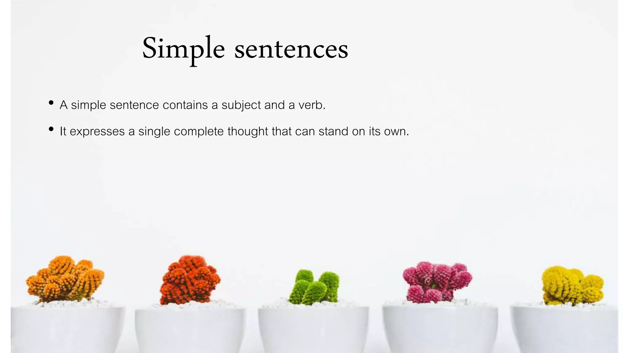 Sentence types simple,compound,complex powerpoint | PPTX