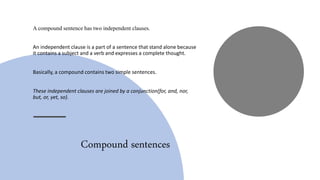 Sentence types simple,compound,complex powerpoint | PPTX