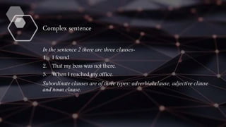 Sentence types simple,compound,complex powerpoint | PPTX
