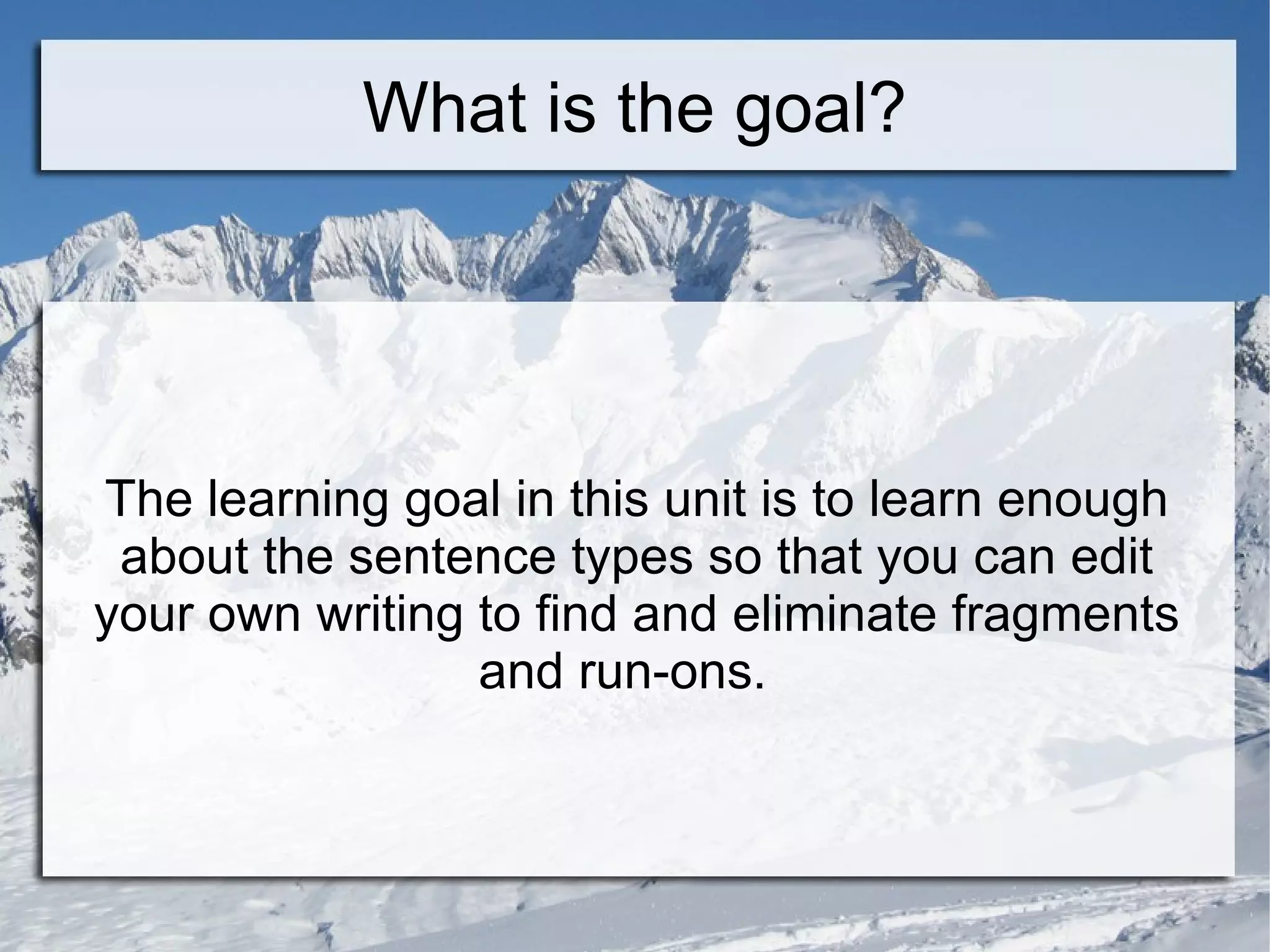 Sentence types slide show | ODP