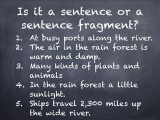 Sentence v.s. fragments | PDF