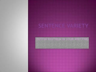 Sentence Variety | PPTX
