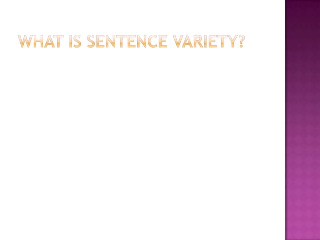 Sentence Variety | PPTX