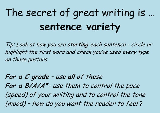 Sentence variety | PPT
