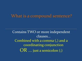 McG Sentence Variety Compound Complex | PPT
