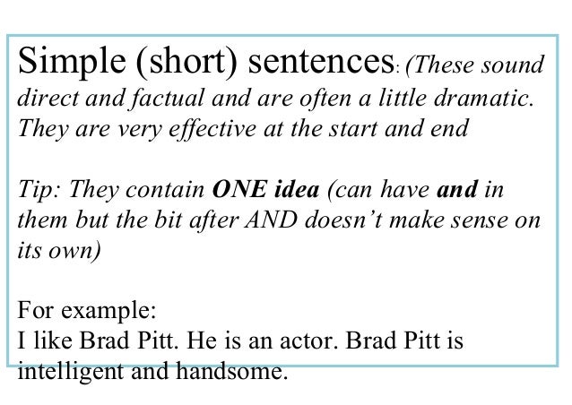 Sentence variety poster