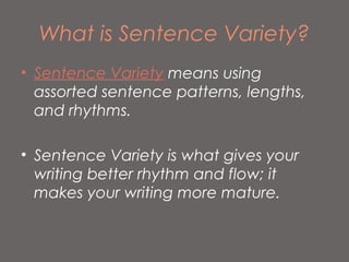 Sentence variety wr | PPT
