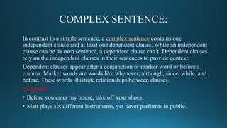 SENTENCE WITH ITS TYPES.pptx.simple tense | PPTX