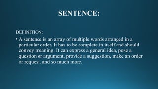 SENTENCE WITH ITS TYPES.pptx.simple tense | PPTX