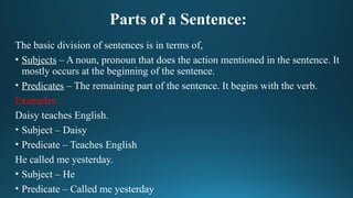 SENTENCE WITH ITS TYPES.pptx.simple tense | PPTX
