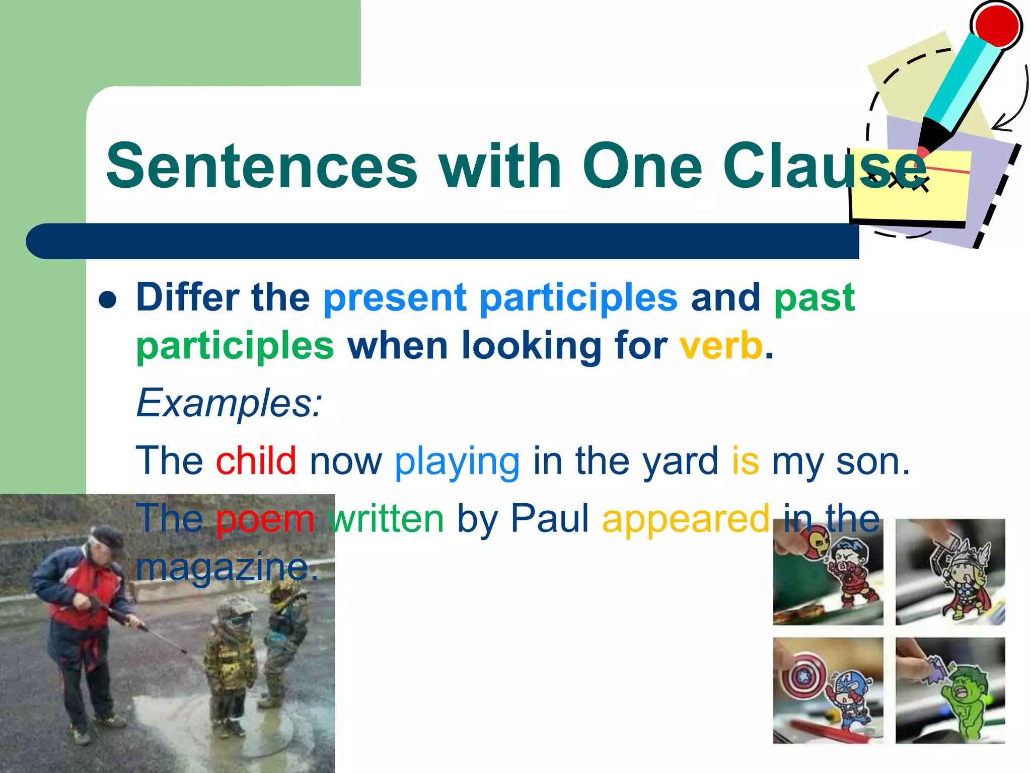 Sentence with One Clause | PPTX