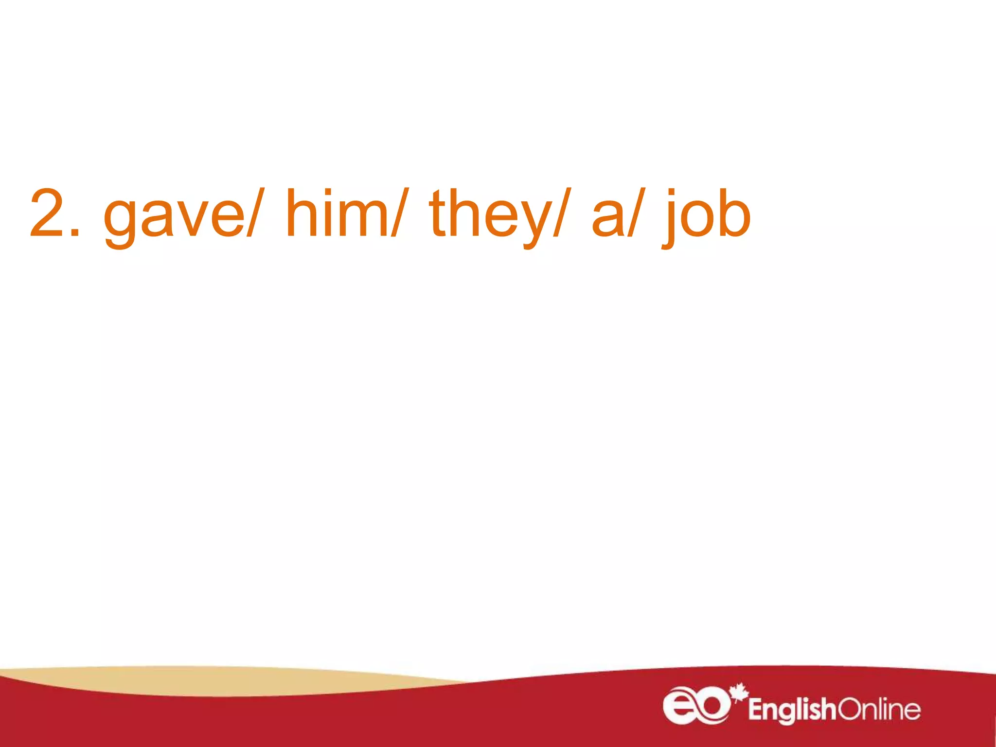 Sentence word order | PPTX