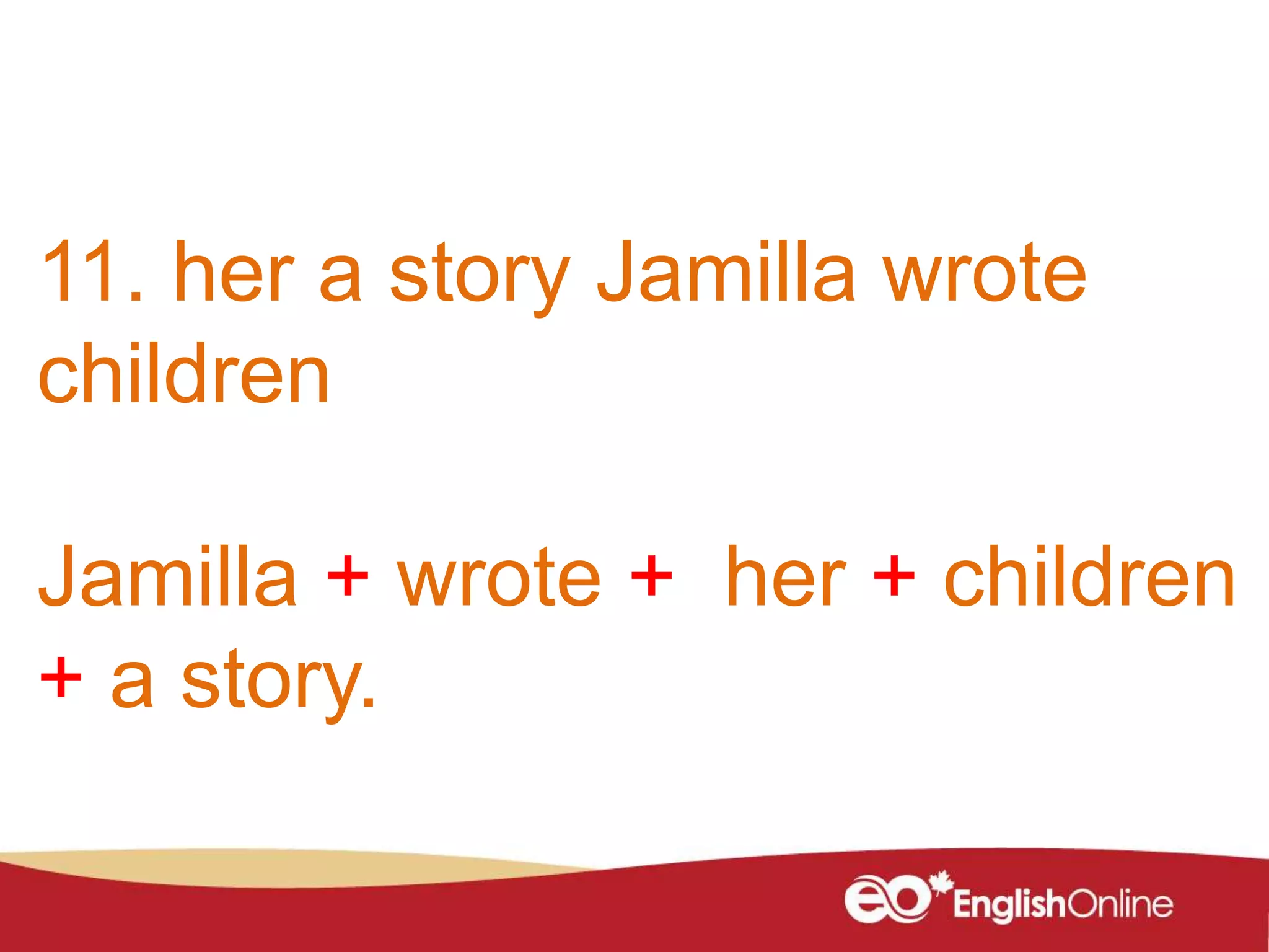 Sentence word order | PPTX