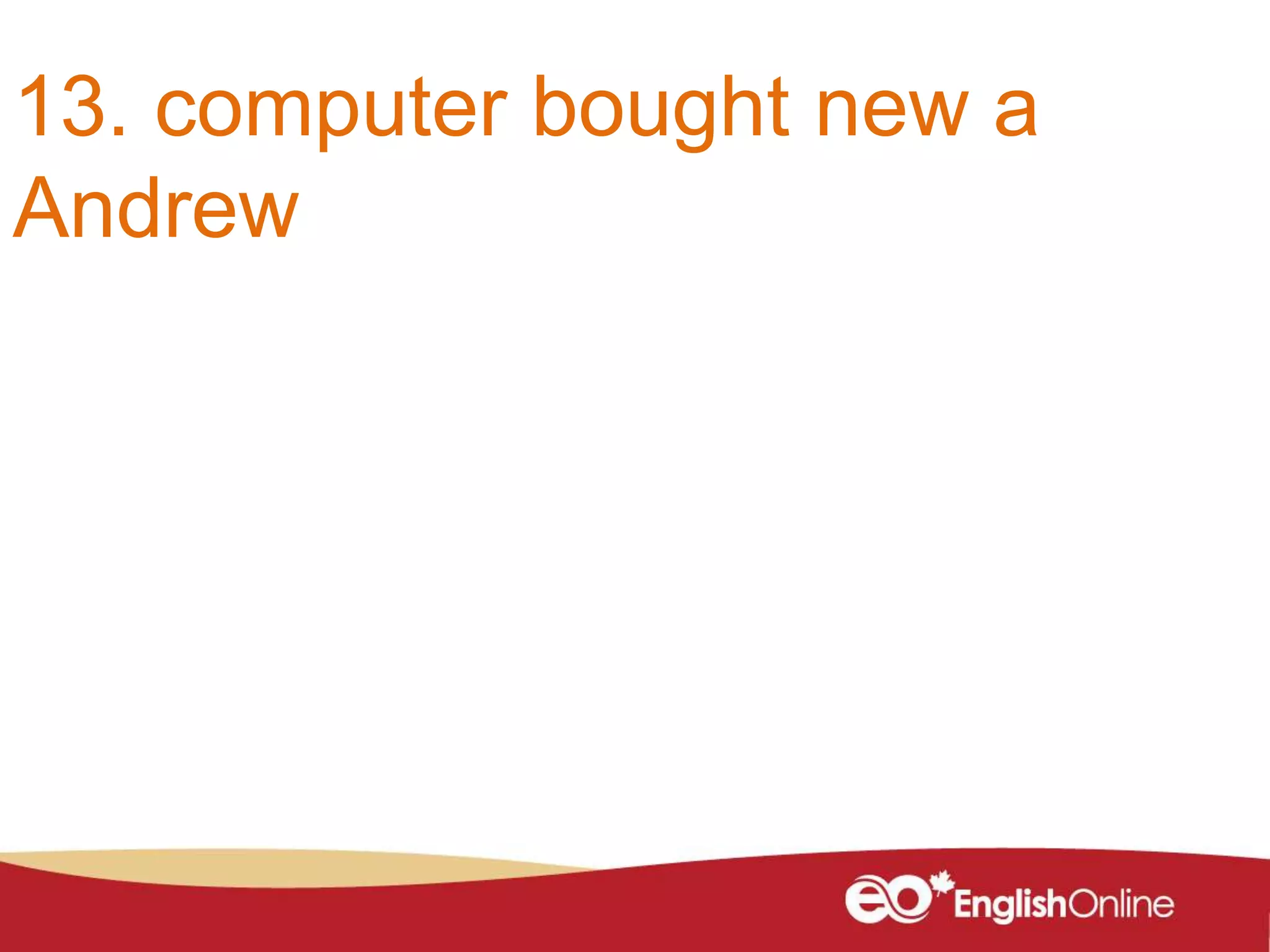 Sentence word order | PPTX