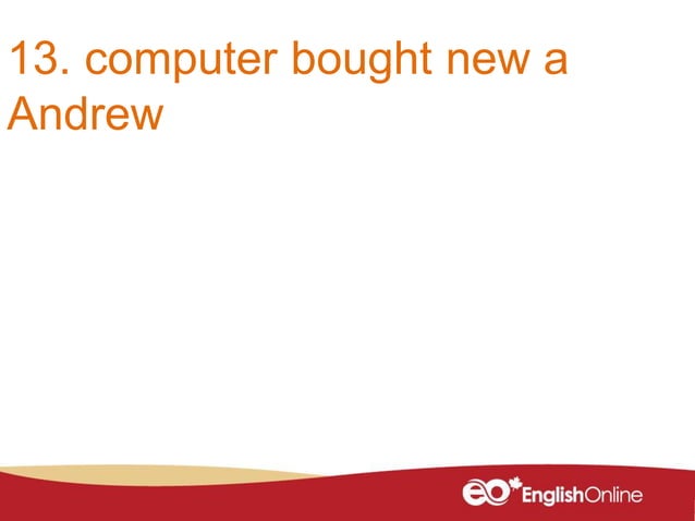 Sentence word order | PPTX | Programming Languages | Computing