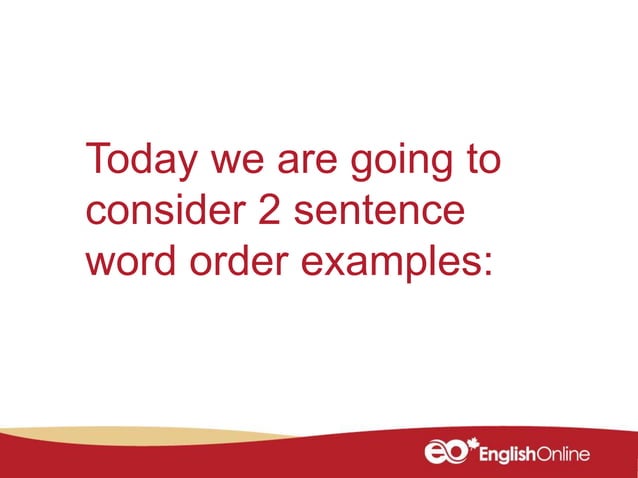 Sentence word order | PPTX | Programming Languages | Computing